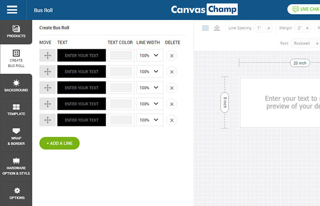 Bus Rolls - Custom Bus Rolls - Bus Roll Canvas - Tram scrolls